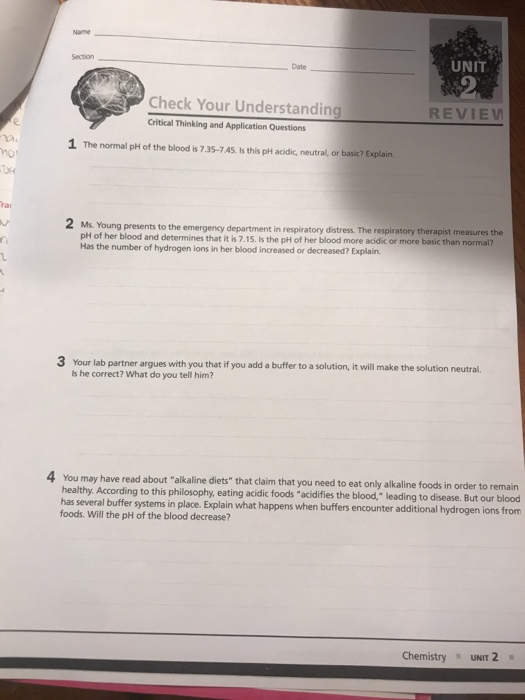 Solved Name UNIT Section Date 2 Check Your Understanding | Chegg.com