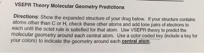 Solved VSEPR Theory Molecular Geometry Predictions | Chegg.com