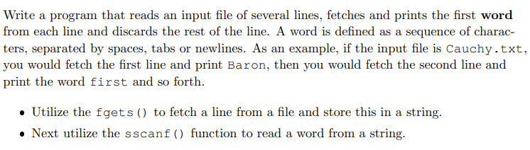 Solved Write a program that reads an input file of several | Chegg.com