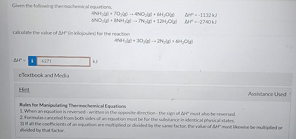 Solved Given The Following Thermochemical Equations