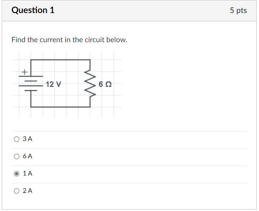 Solved Question 1 Find the current in the circuit below. + O | Chegg.com