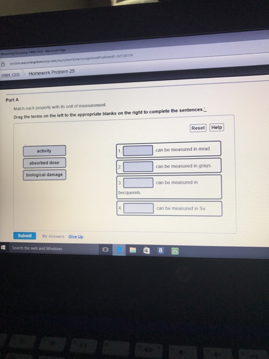 Solved Match each property with its unit of measurement. | Chegg.com