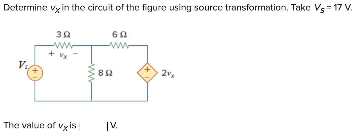 Solved Determine Vy in the circuit of the figure using | Chegg.com