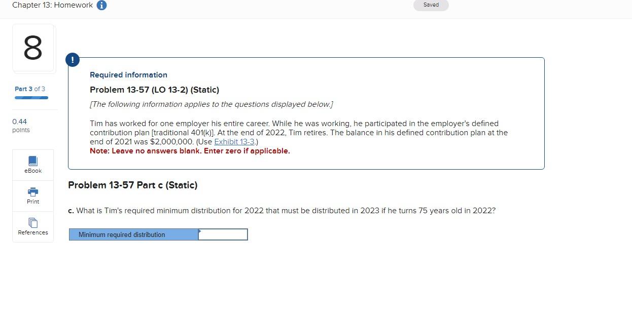 Solved EXHIBIT 13-3 Abbreviated Uniform Lifetime Table for | Chegg.com