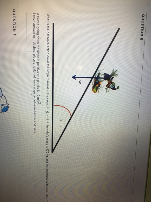 Solved Question 6 What Is The Net Force Acting Down The