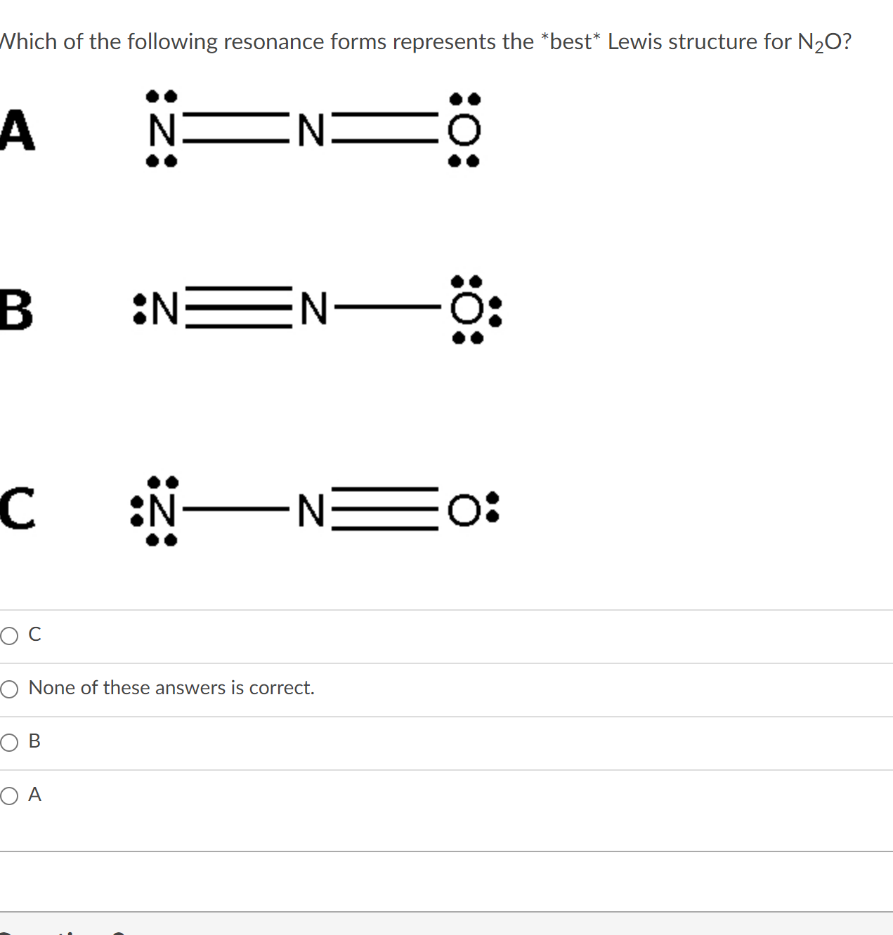 Solved Which of the following resonance forms represents the | Chegg.com