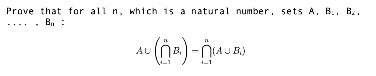 Solved Prove that for all n, which is a natural number, sets | Chegg.com