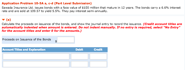 Solved Application Problem 10-5A a, c-d (Part Level | Chegg.com