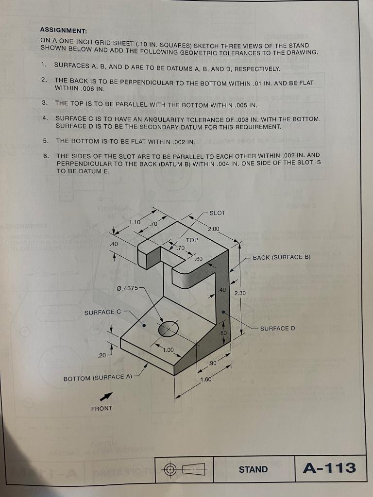 Solved ASSIGNMENT: ON A ONE-INCH GRID SHEET (10 IN. SQUARES) | Chegg.com