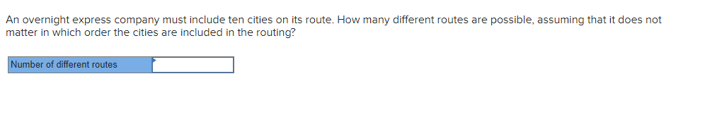 Solved An overnight express company must include ten cities | Chegg.com