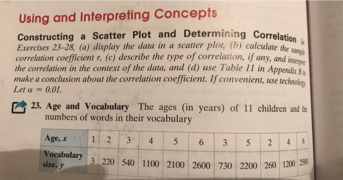 Solved Using and Interpreting Concepts Constructing a | Chegg.com