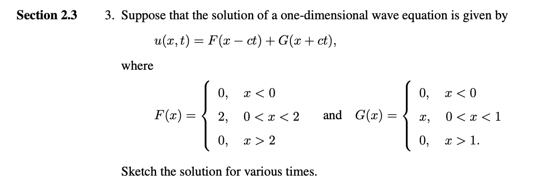 Solved Suppose that the solution of a one-dimensional wave | Chegg.com