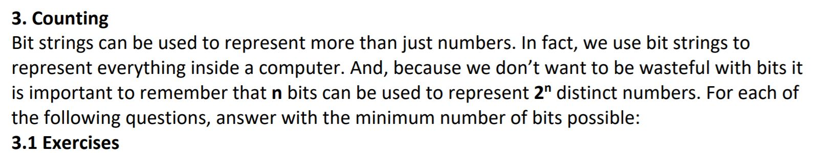 Solved 3. Counting Bit strings can be used to represent more | Chegg.com