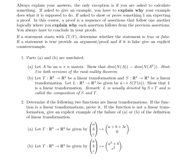 Solved Always explain your answers, the only exception is if | Chegg.com