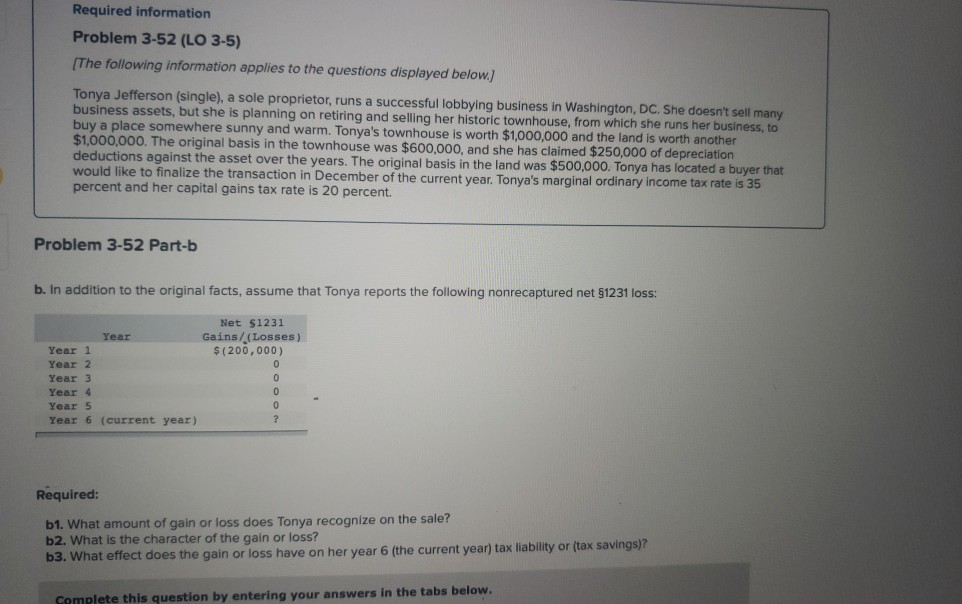 Solved Required information Problem 3-52 (LO 3-5) [The | Chegg.com Solved Required information Problem 3-52 (LO 3-5) [The | Chegg.com