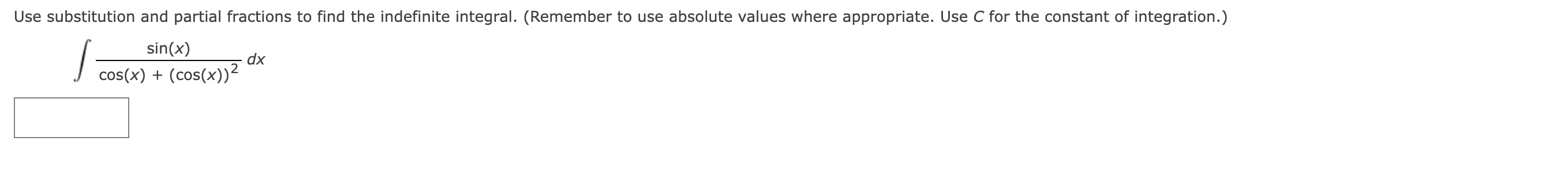 Solved Use substitution and partial fractions to find the | Chegg.com