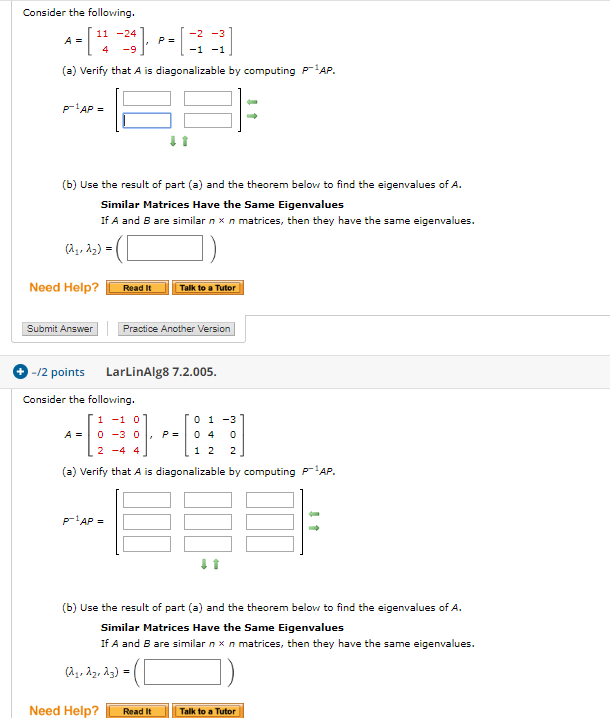 Solved Consider the following. -=[ 14 ) P-11-] (a) Verify | Chegg.com