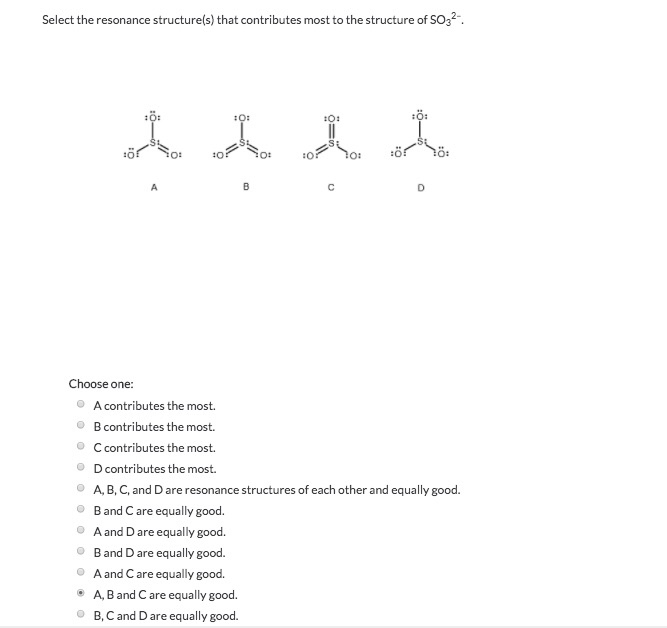 So3 Resonance Structures