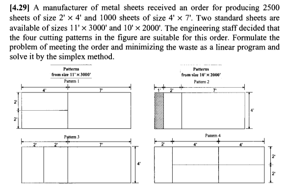 Solved [4.29] A manufacturer of metal sheets received an | Chegg.com