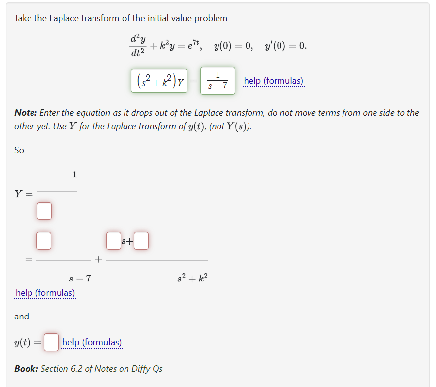 Solved Take the Laplace transform of ﻿the initial value | Chegg.com