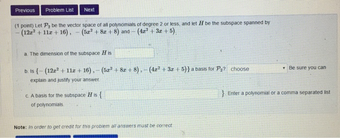 Solved Let P_2 be the vector space of all polynomials of | Chegg.com