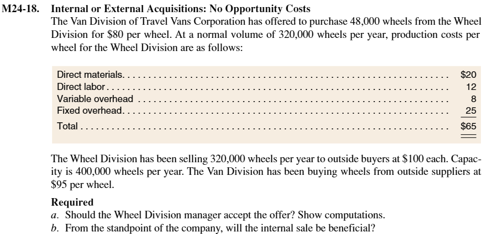 Solved Internal or External Acquisitions: No Opportunity | Chegg.com