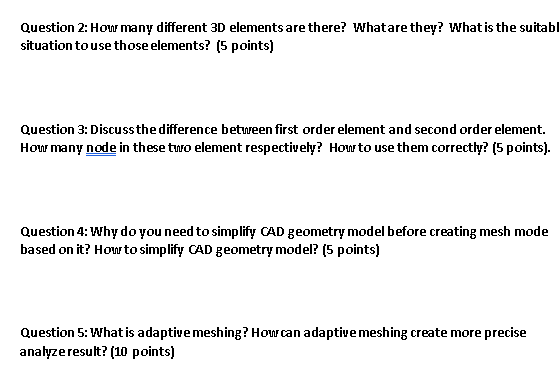 Solved Question 2: How many different 3D elements are there? | Chegg.com