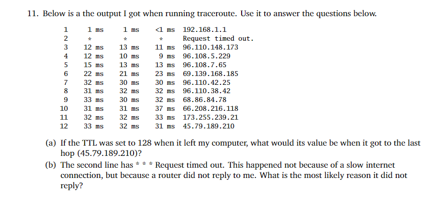 Solved 1. Below is a the output I got when running | Chegg.com