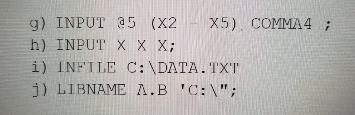 2. Which of the following SAS statements are | Chegg.com