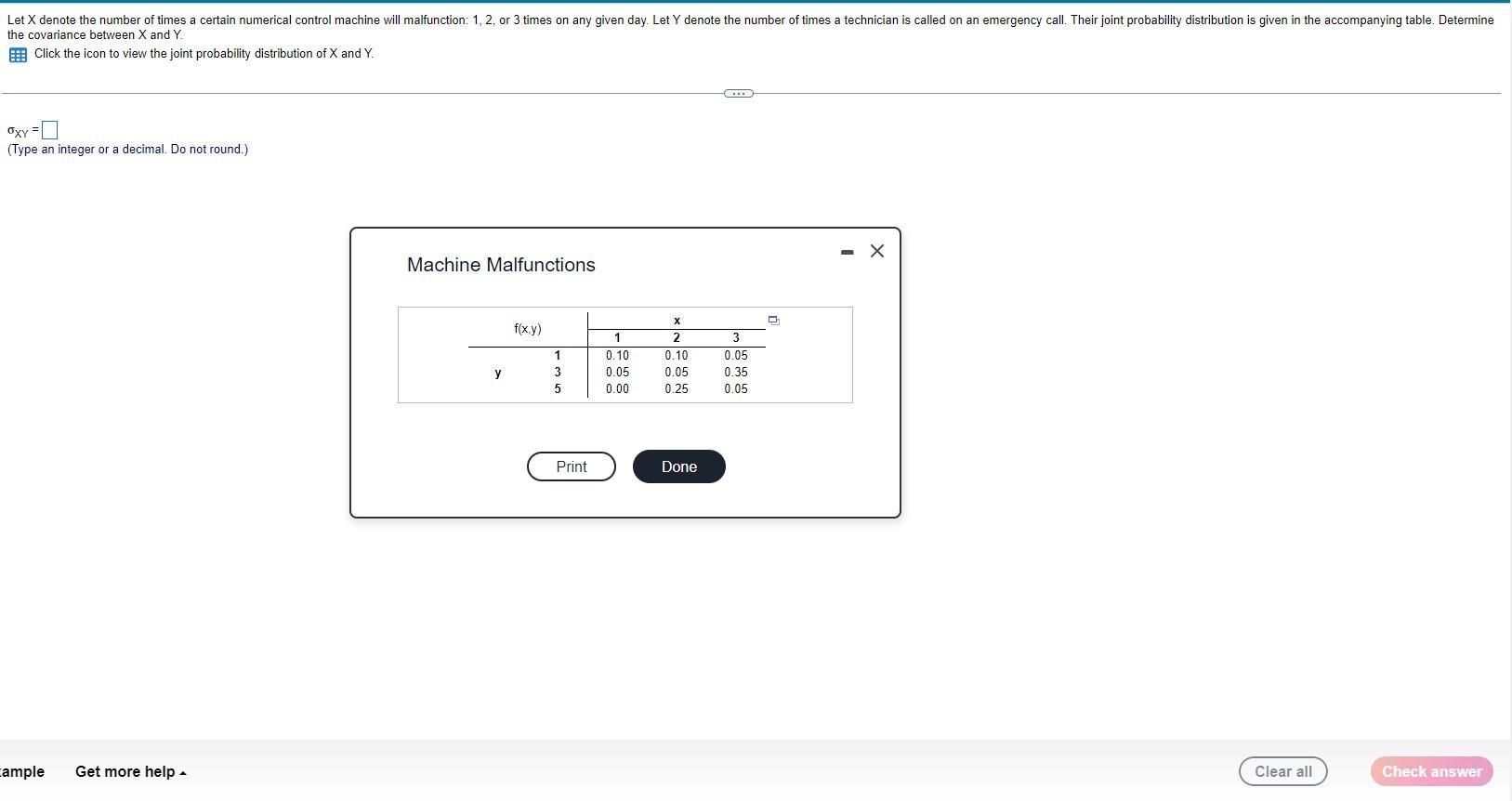 [Solved]: the covariance between ( X ) and ( Y ). Clic