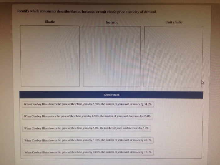 Solved identify which statements describe elastic, | Chegg.com