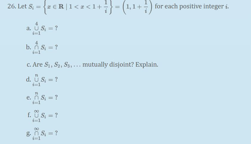 Solved 26. Let S; = X ER 1 | Chegg.com