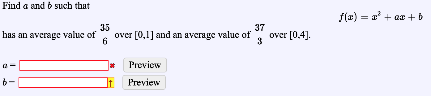 Solved Find a and b such that f(x) = x2 + ax + b 35 37 has | Chegg.com