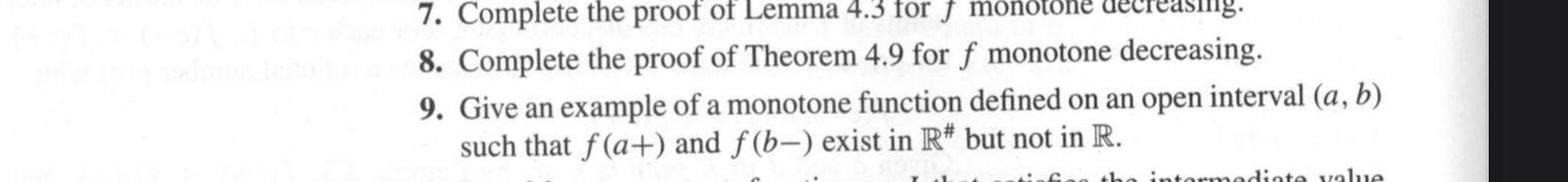 Solved 8. Complete the proof of Theorem 4.9 for f monotone | Chegg.com