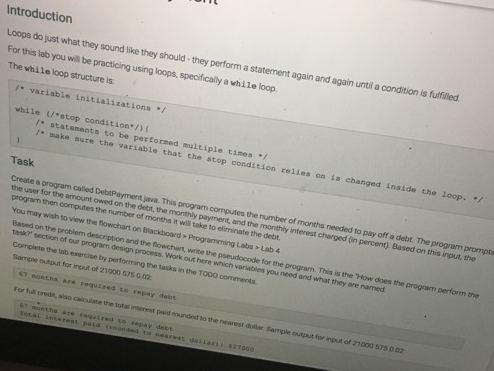 Solved Introduction Loops do just what they sound like they | Chegg.com