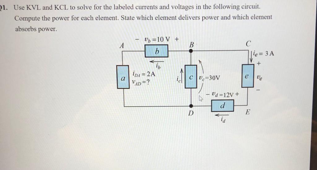 Solved 21. Use KVL and KCL to solve for the labeled currents | Chegg.com