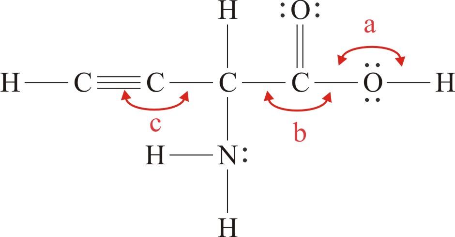 Solved In the Lewis structure below what are the approximate | Chegg.com