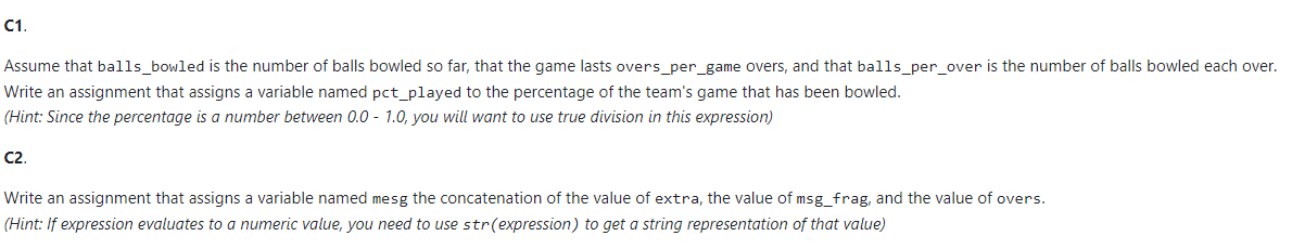 Solved B1. Write a statement that assigns a variable named | Chegg.com