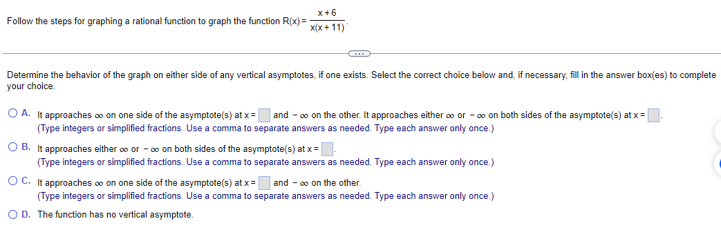 Solved Follow the steps for graphing a rational function to | Chegg.com