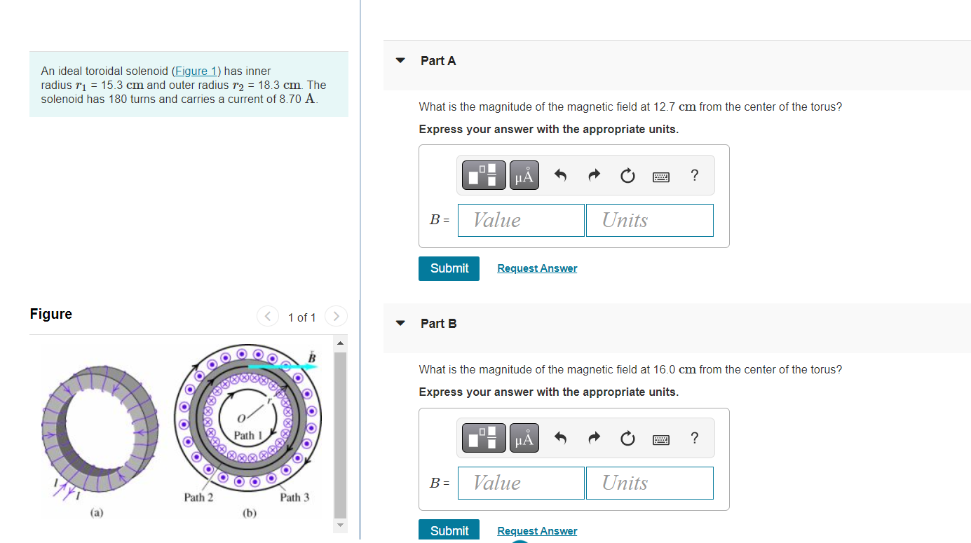 [solved] An Ideal Toroidal Solenoid Figure 1 Has Inner