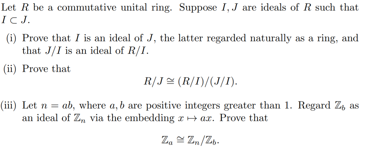 Solved Let R be a commutative unital ring. Suppose I, J are | Chegg.com