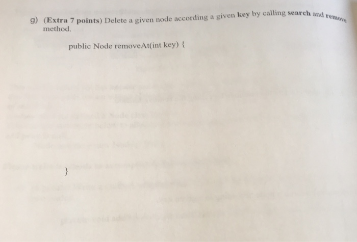 Solved MEstra 7 pointsy) Delete a given node according a | Chegg.com