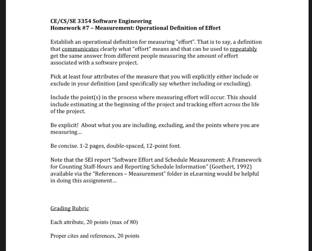 Solved CE/CS/SE 3354 Software Engineering Homework \# 7 - | Chegg.com