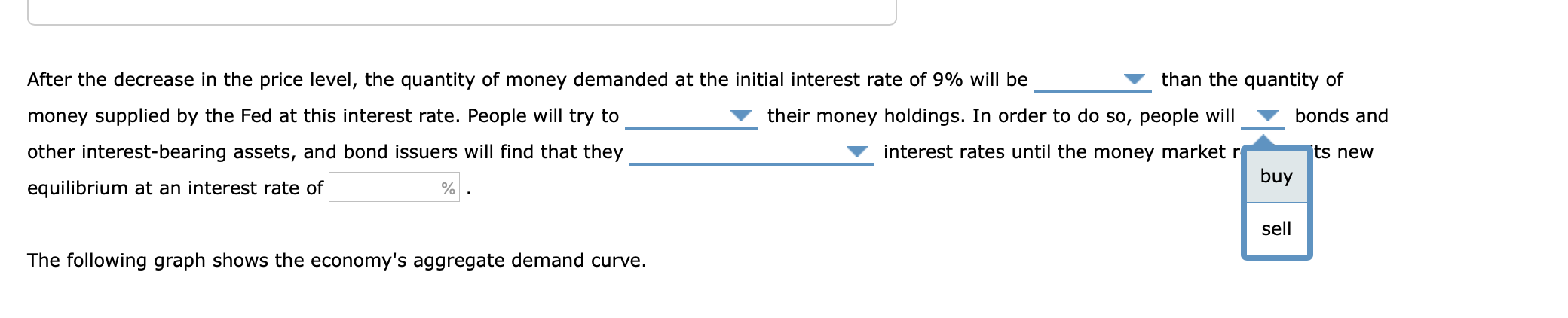 Solved Show the impact of the decrease in the price level by | Chegg.com