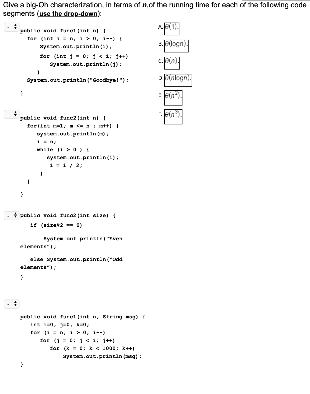 Solved Give a big-Oh characterization, in terms of n,of the | Chegg.com