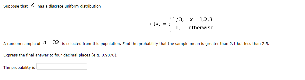 Solved Suppose that X has a discrete uniform distribution | Chegg.com