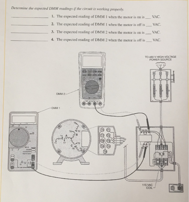 Solved Determine the expected DMM readings if the circuit is | Chegg.com