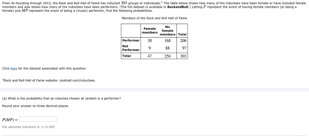 Solved Chapter P, Section 1, Exercise 033 Rock and Roll | Chegg.com