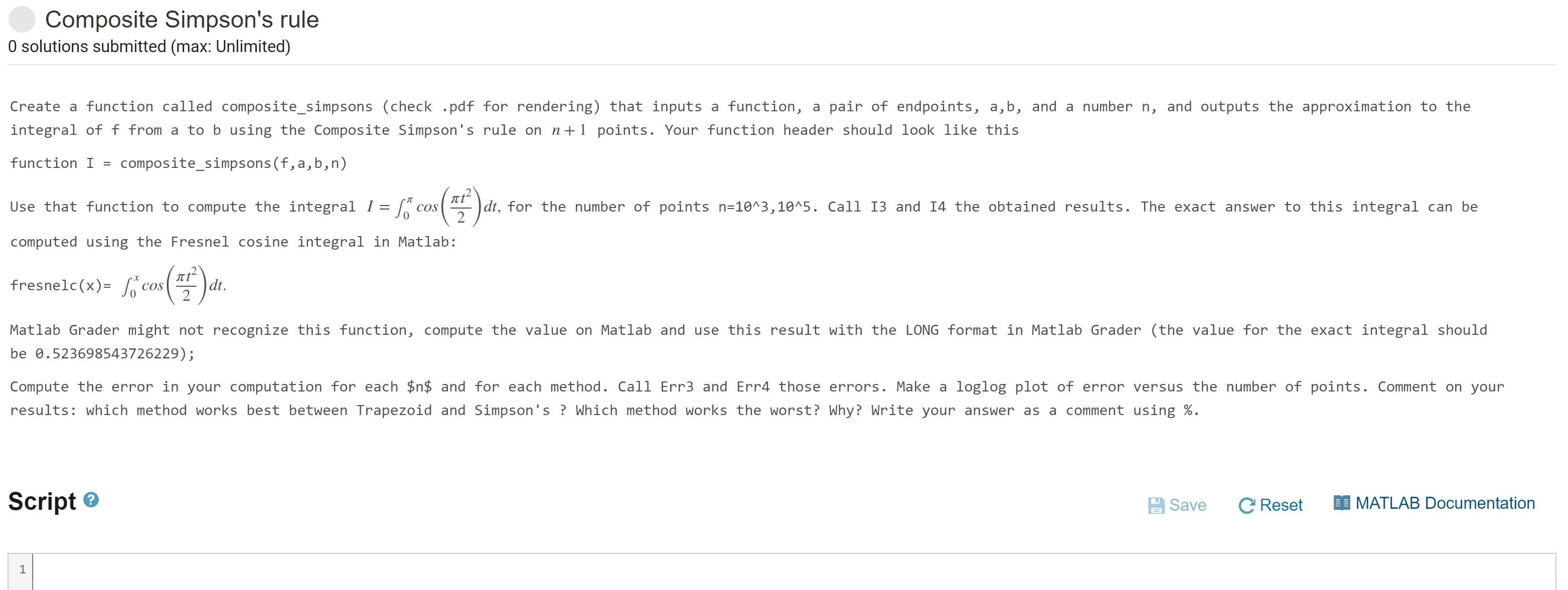 Solved integral of f from a to b using the Composite | Chegg.com