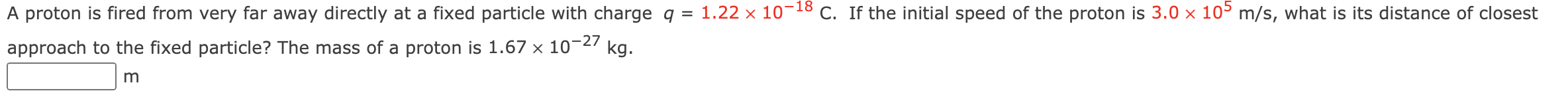 Solved A proton is fired from very far away directly at a | Chegg.com